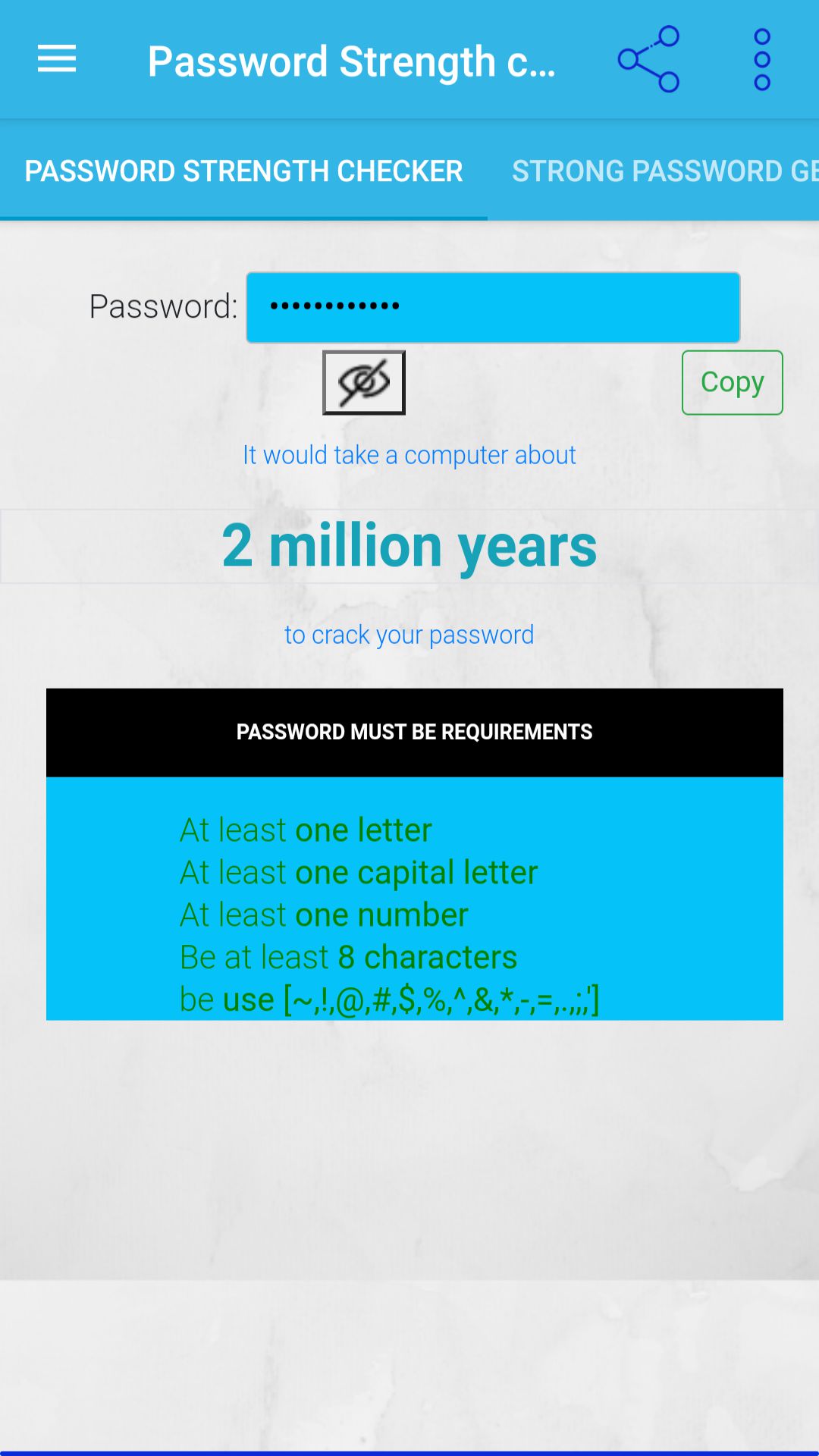 Password Strength checker | Password Generator - App on Amazon Appstore
