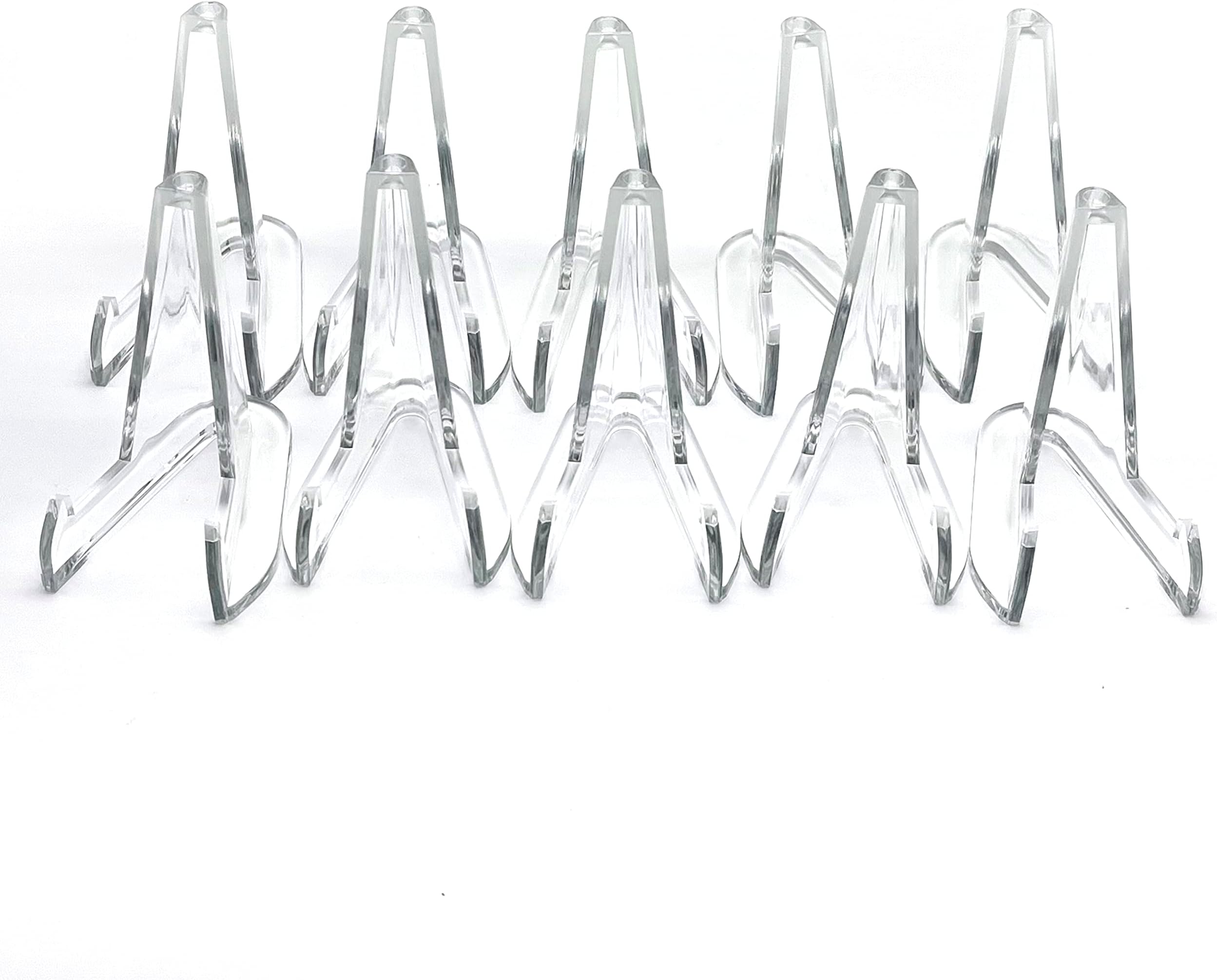 Amazon.com: 72 Pcs Clear Acrylic Easel Stands Display Stands 3 Sizes ...