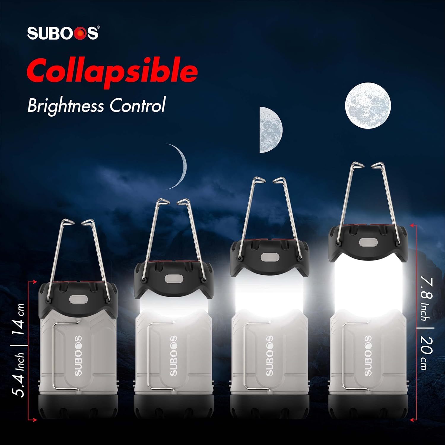 SUBOOS U2 PRO Linterna LED recargable linterna recargable USB C con ...