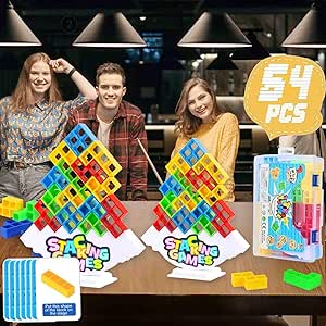 Amazon.com: ROWMSHI 64PCS Stack Attack Tower Stacking Balance Game Mini ...