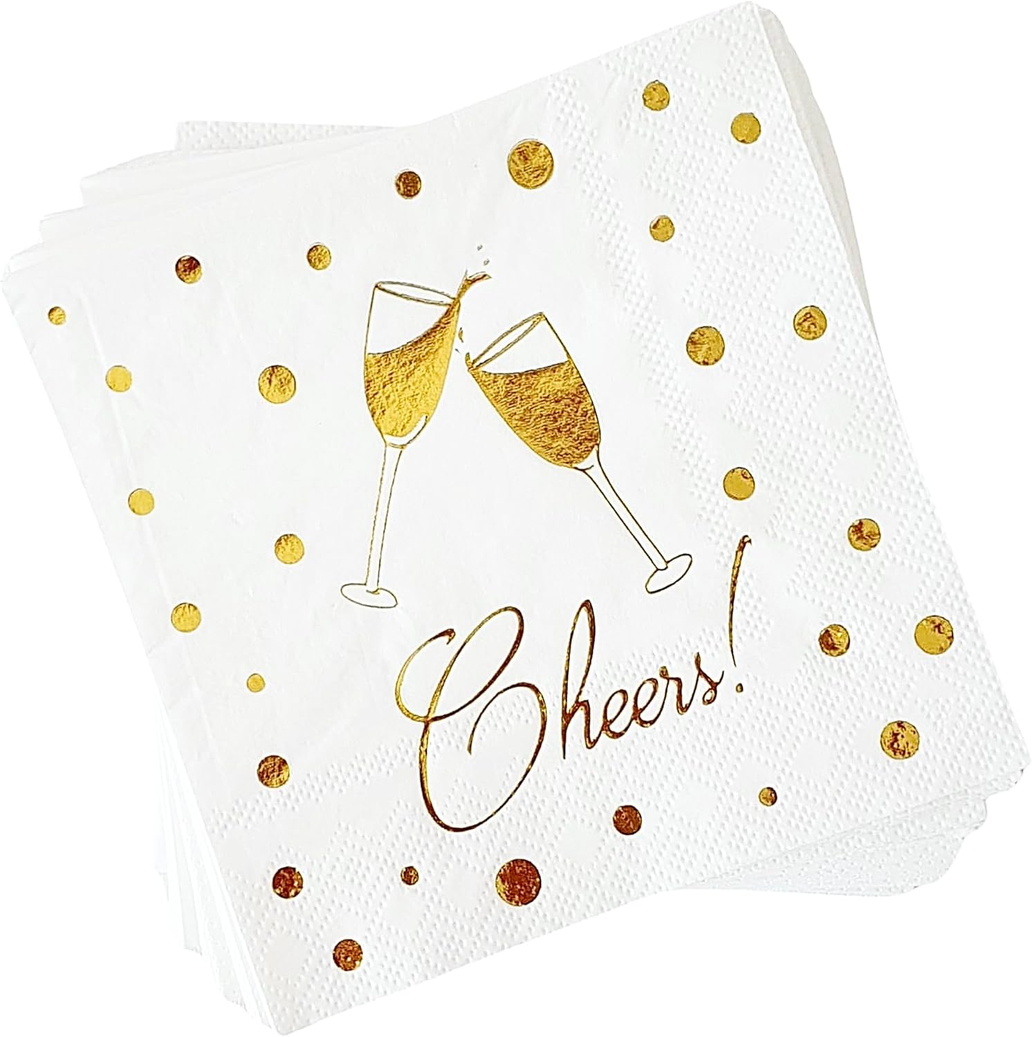 Amazon.com | ST&JT Cheers Cocktail Napkins 3-Ply - Elegant Wedding ...