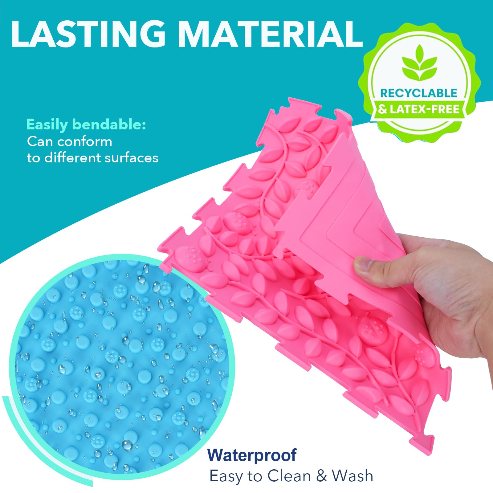 Snapklik.com : Sensory Floor Mats Autistic Children - 8 Tiles 9.5" X 9. ...