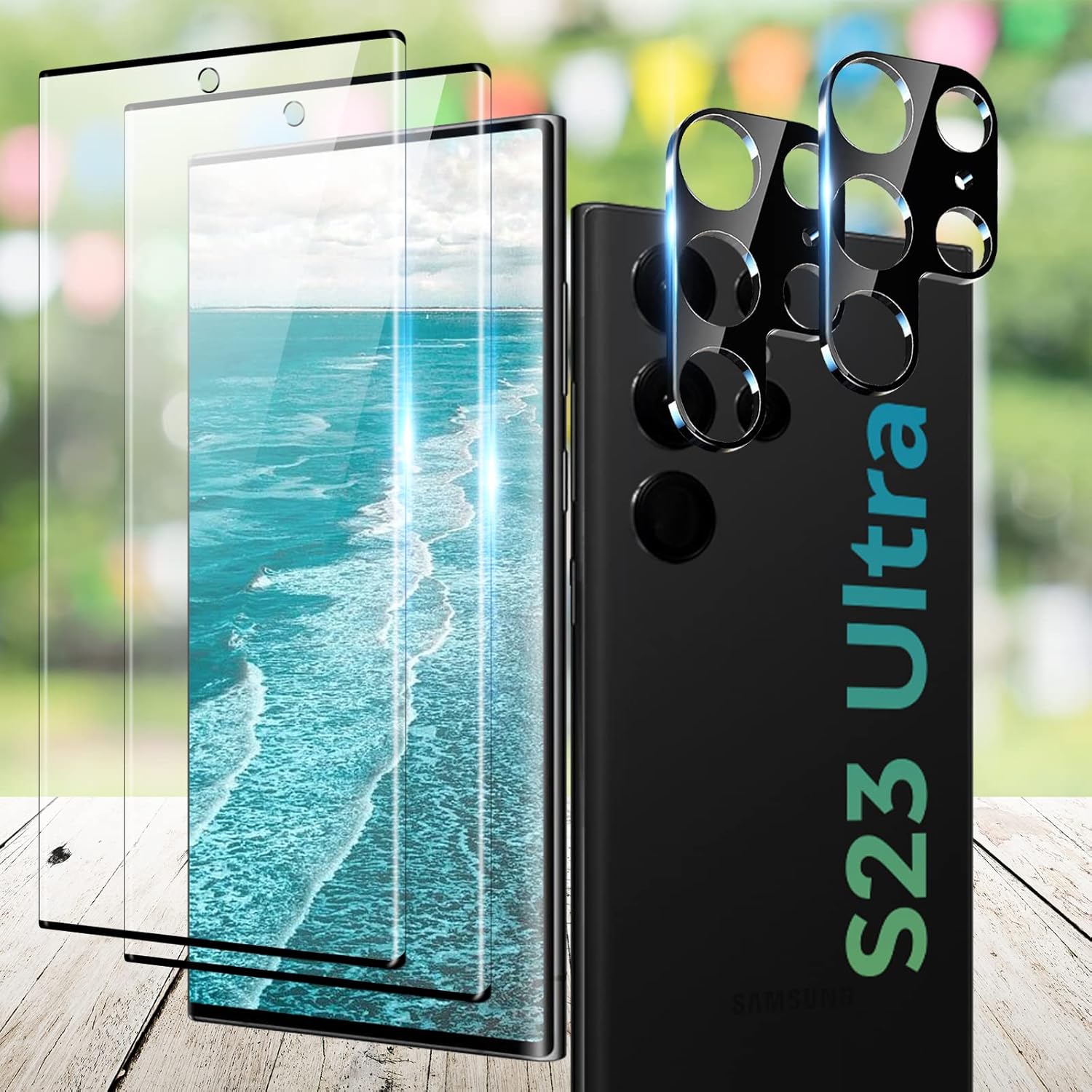 Amazon.com: [2+2 Pack] Galaxy S23 Ultra Screen Protector & Camera Lens ...