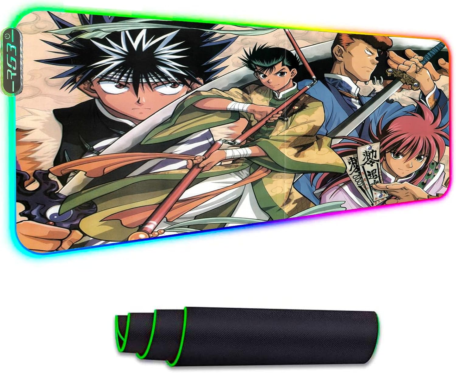 Amazon.com: Gaming Mouse Pads RGB Yuyu Hakusho Mouse Pad XXL Gamer ...