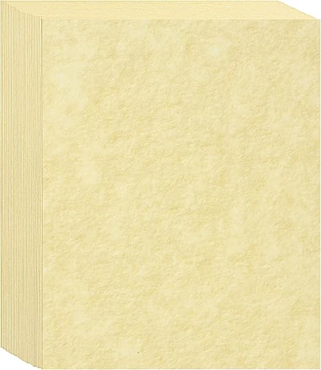 Amazon.com: 30 Sheets Parchment Paper - Light Beige 8.5” x 11” Letter ...