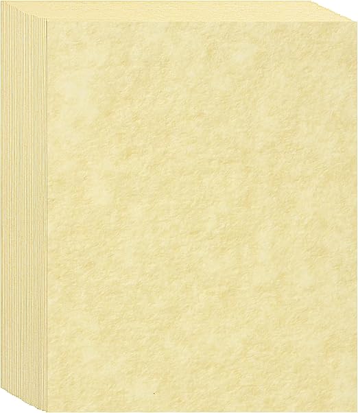 Amazon.com: 30 Sheets Parchment Paper - Light Beige 8.5” x 11” Letter ...