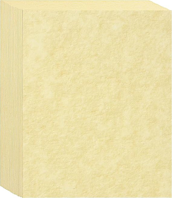 Amazon.com: 30 Sheets Parchment Paper - Light Beige 8.5” x 11” Letter ...