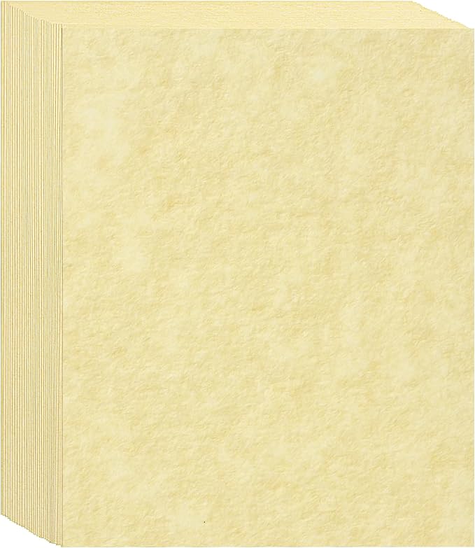 Amazon.com: 30 Sheets Parchment Paper - Light Beige 8.5” x 11” Letter ...