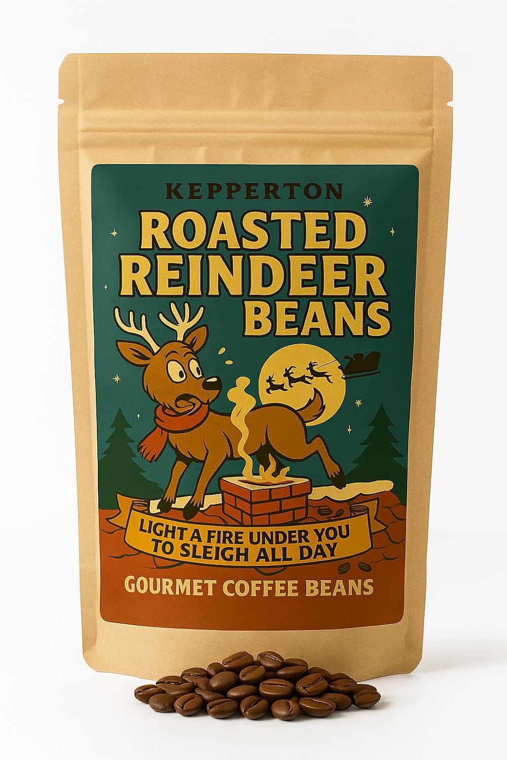 Amazon.com: Roasted Reindeer Beans Fire-Up Christmas Coffee Gift Basket ...