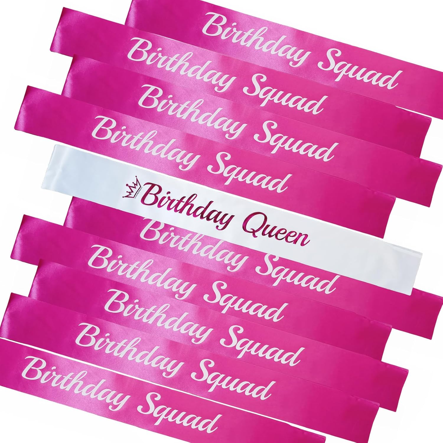 Amazon.com: LXYXUUN 10 PCS Birthday Sashes Kit, Hot Pink Birthday Queen ...