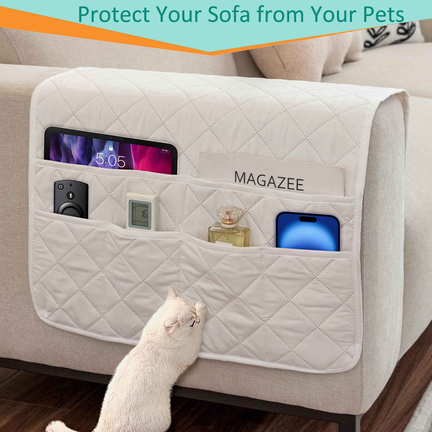 Snapklik.com : DECKALY Armchair Caddy Remote Control Holder Sofa ...