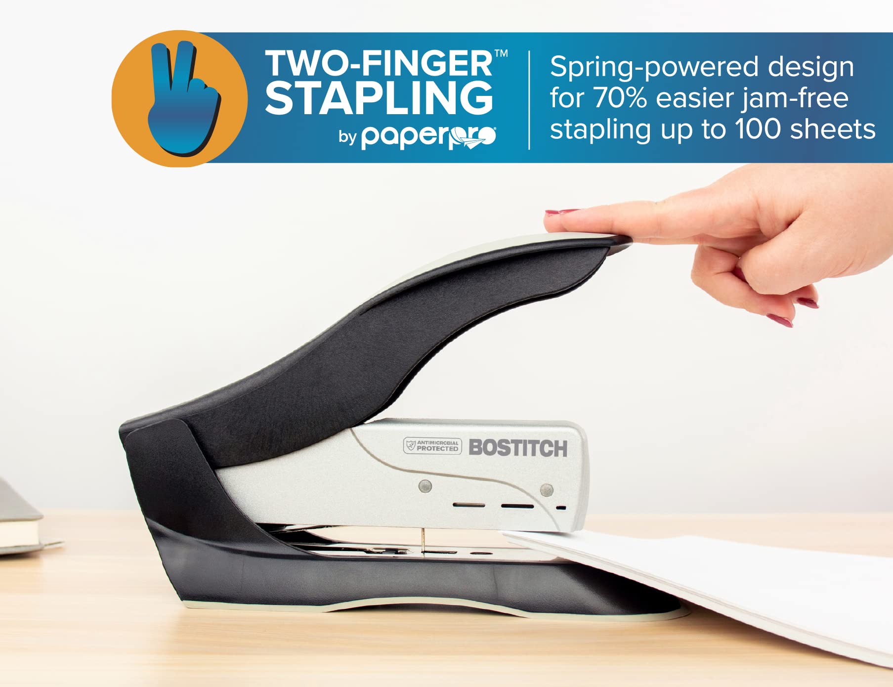 Bostitch inHANCE+100 Heavy Duty Stapler - Two Fingers, No Effort ...