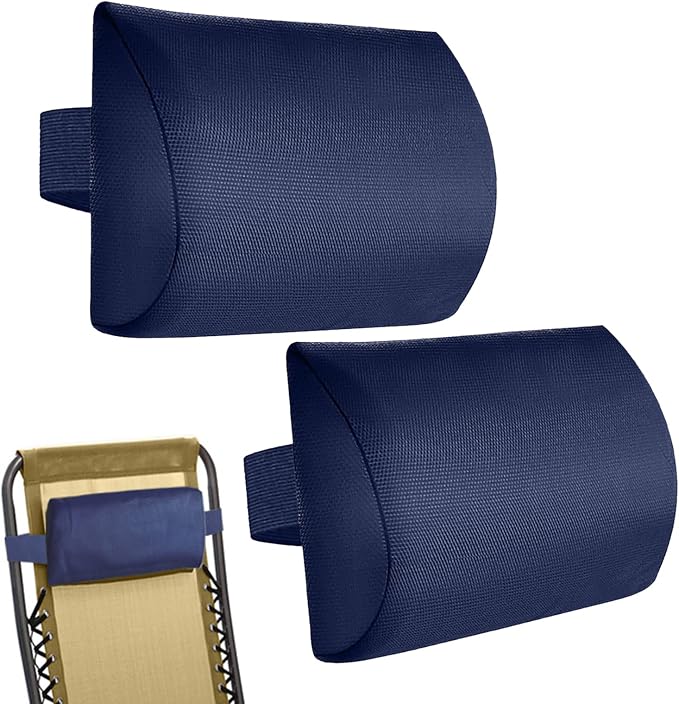 2 Deck Chair Head Cushion, Recliner Chair Head Pillow, Sun Lounger Head ...