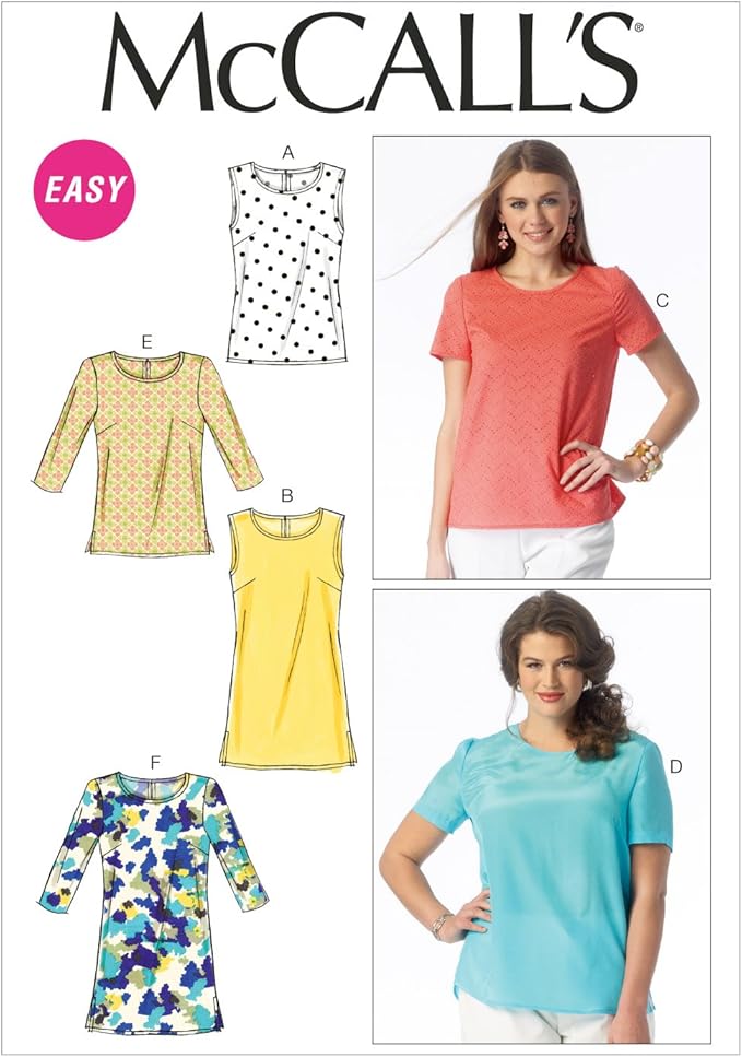 Amazon.com: McCall Pattern Company M6927 Misses/Womens Tops and Tunics ...
