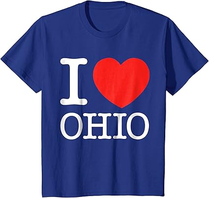 Amazon.com: I Love Ohio Heart Funny Ohio Gift T-Shirt : Clothing, Shoes ...