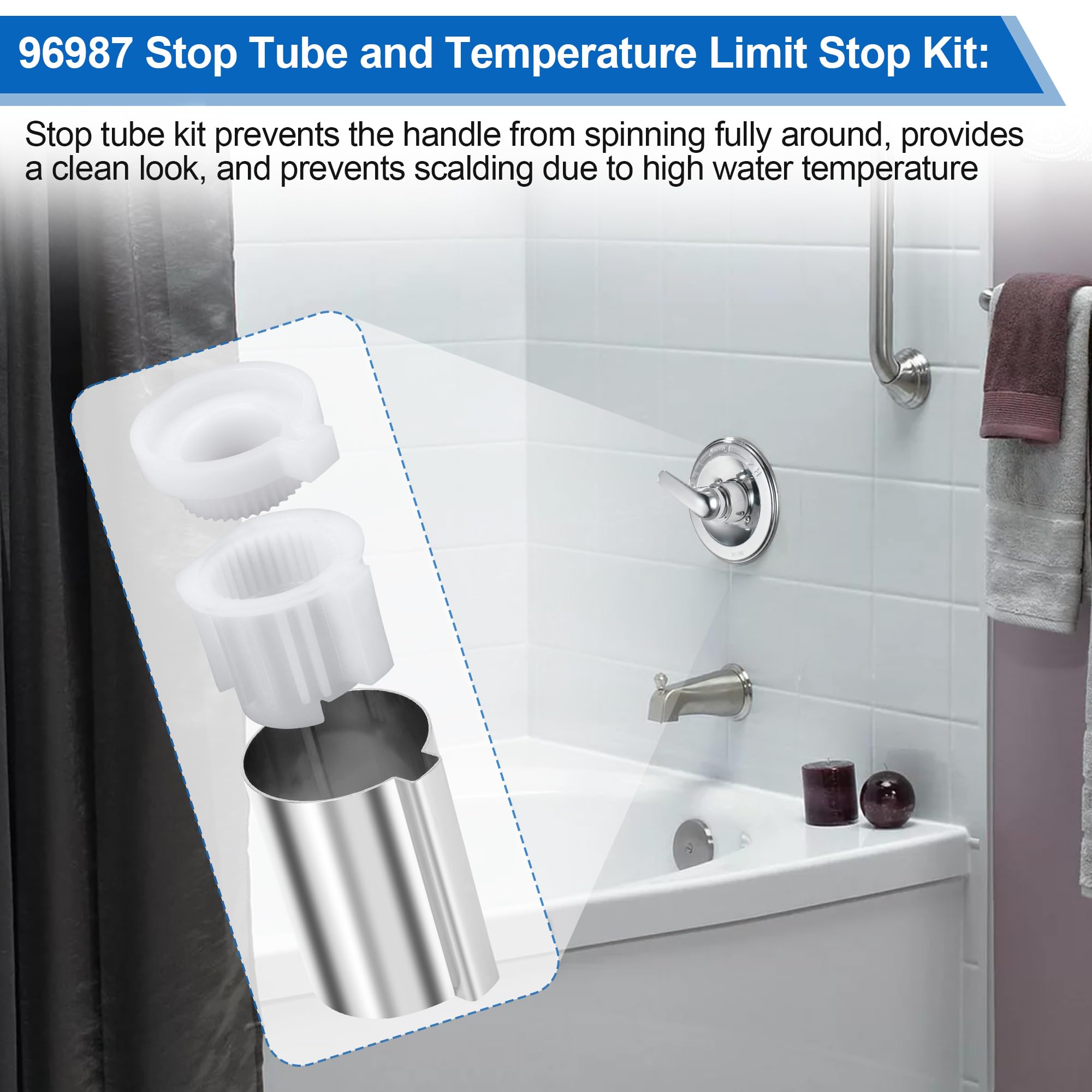 Moen 96987 Chrome Moen 96987 Stop Tube For Posi-Temp Single Handle Tub ...