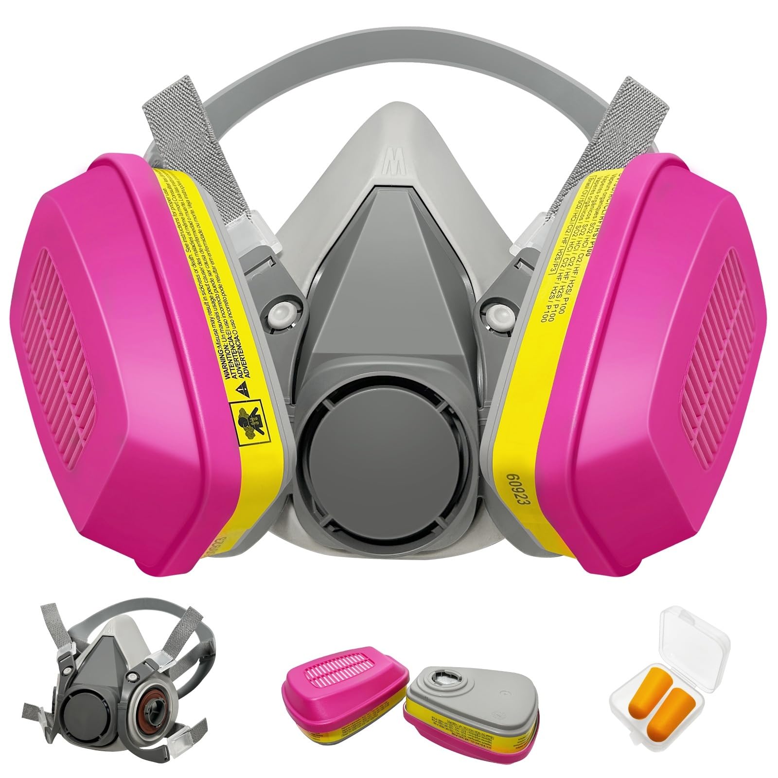 Amazon.com: LMINHAN Respirator Mask for Chemical - Half Facepiece ...