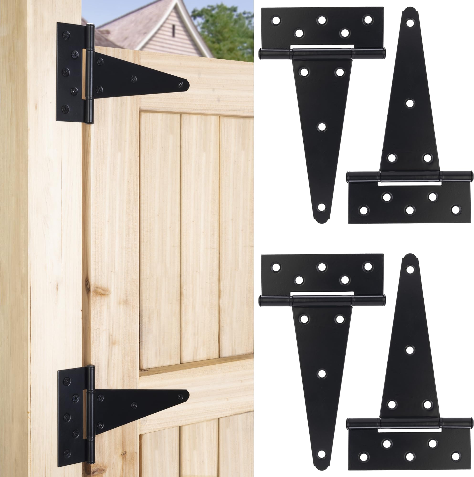 Amazon.com: Heavy Duty 8" Decorative Strap Hinges and Spring Loaded ...