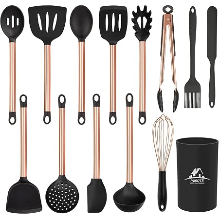 Greatideal 100 PCs Cooking Kitchen Utensils Set Copper Plated Handle ...