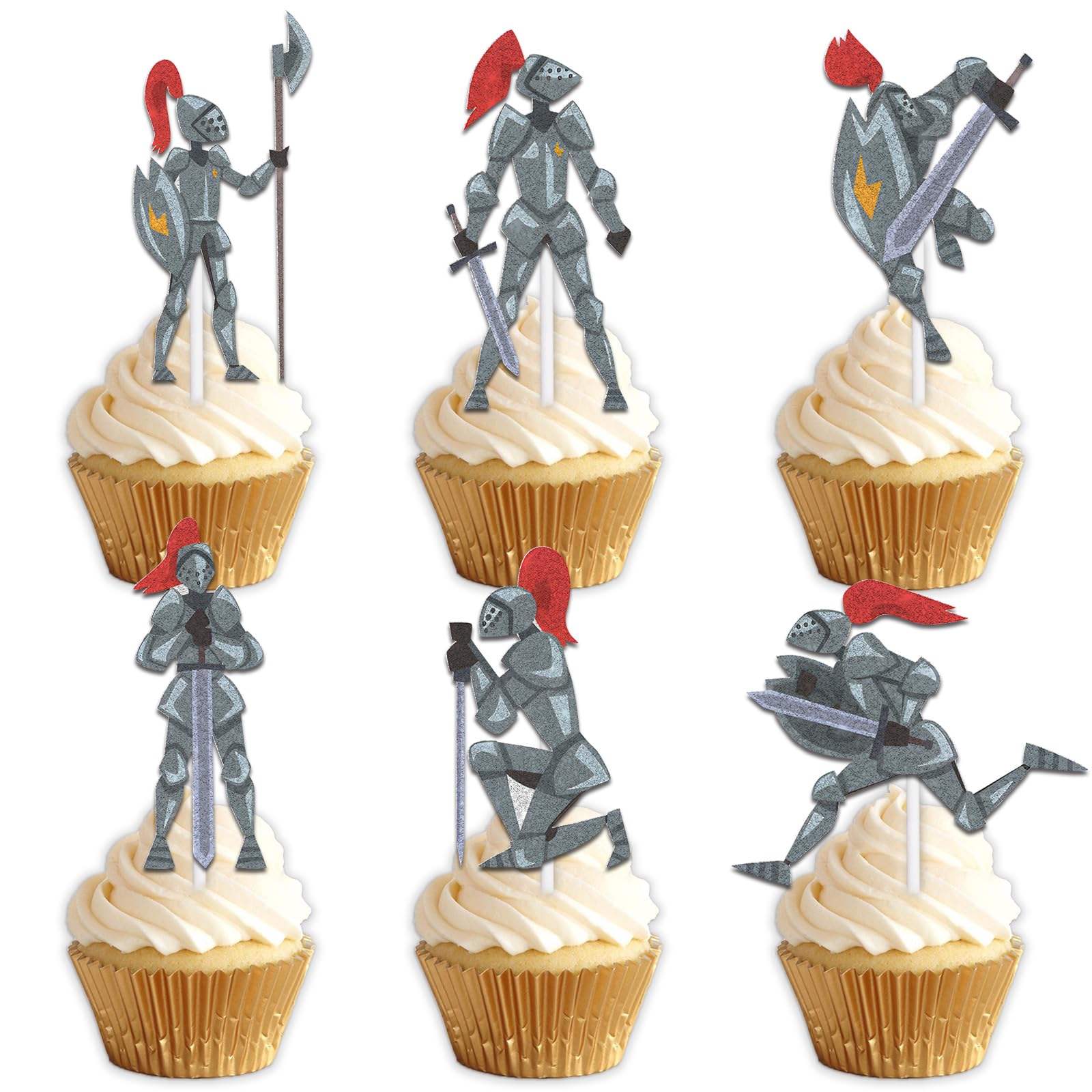 Amazon.com: 18pcs Glitter Soldier Dessert Cupcake Topper Pick for ...