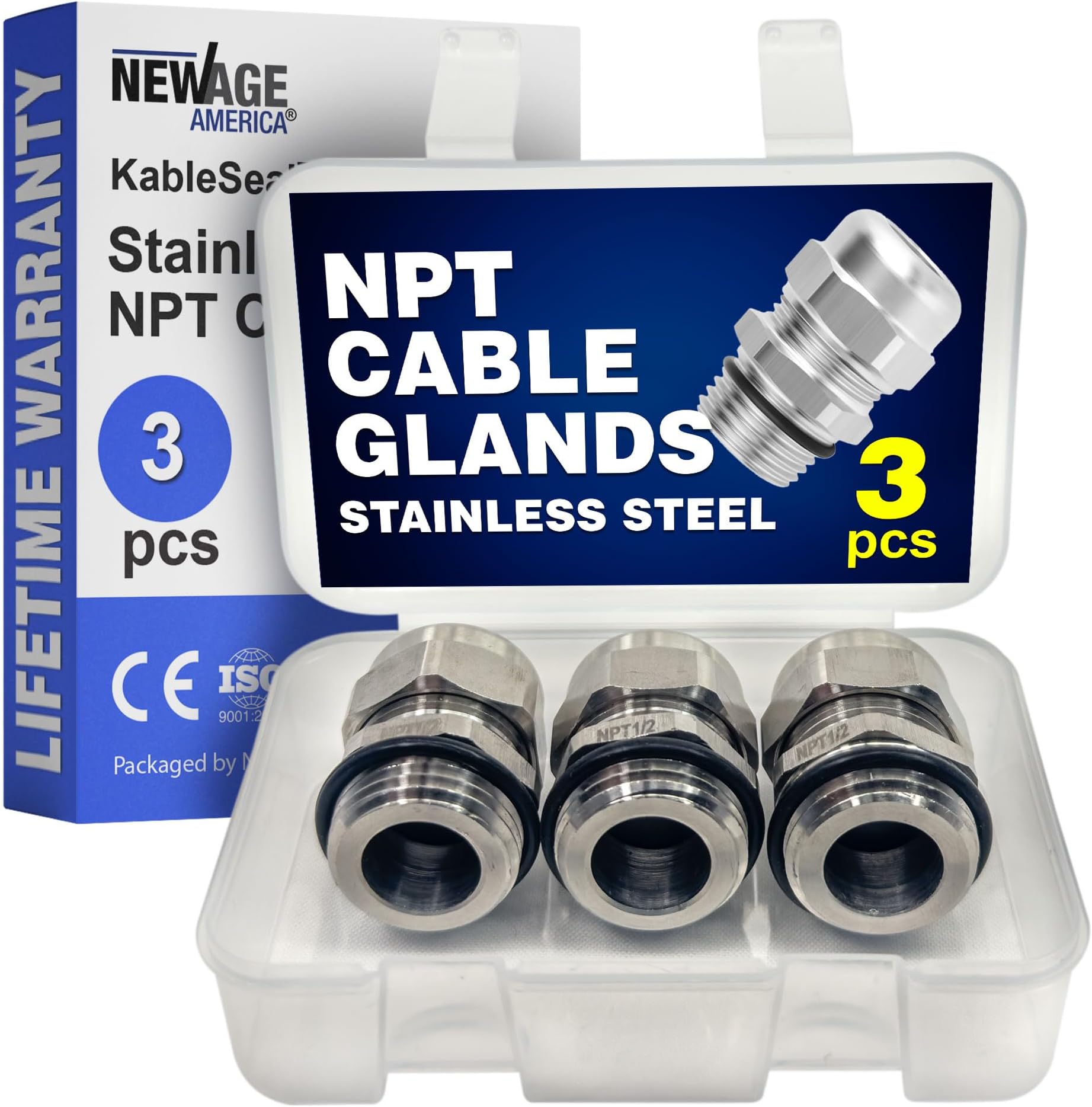 INCONTESTA 6 Pcs PG7 Cable Gland Joint Stainless Steel Adjustable 3-6 ...