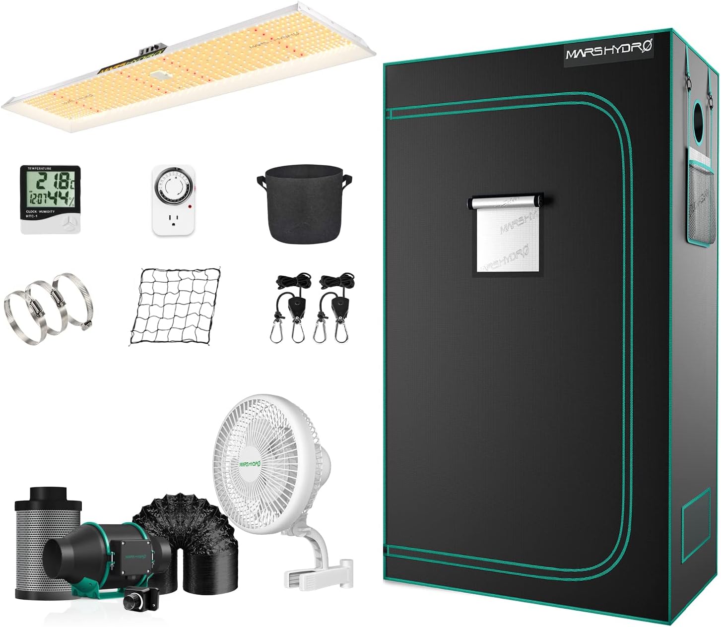 Amazon.com: MARS HYDRO Grow Tent Kit Complete 2x4ft TSL2000 LED Grow ...