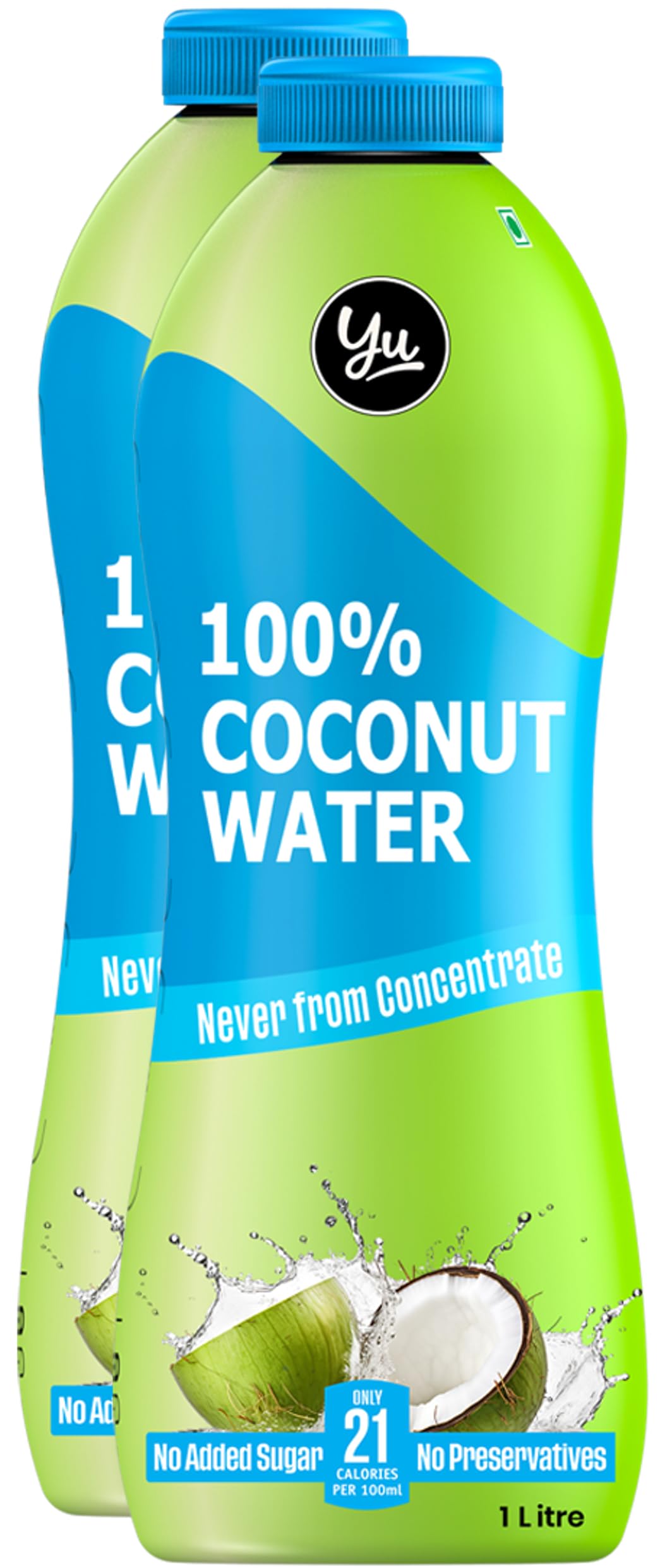 Yu - 100% Natural Coconut Water - Pack of 2 - Zero Preservatives - No ...