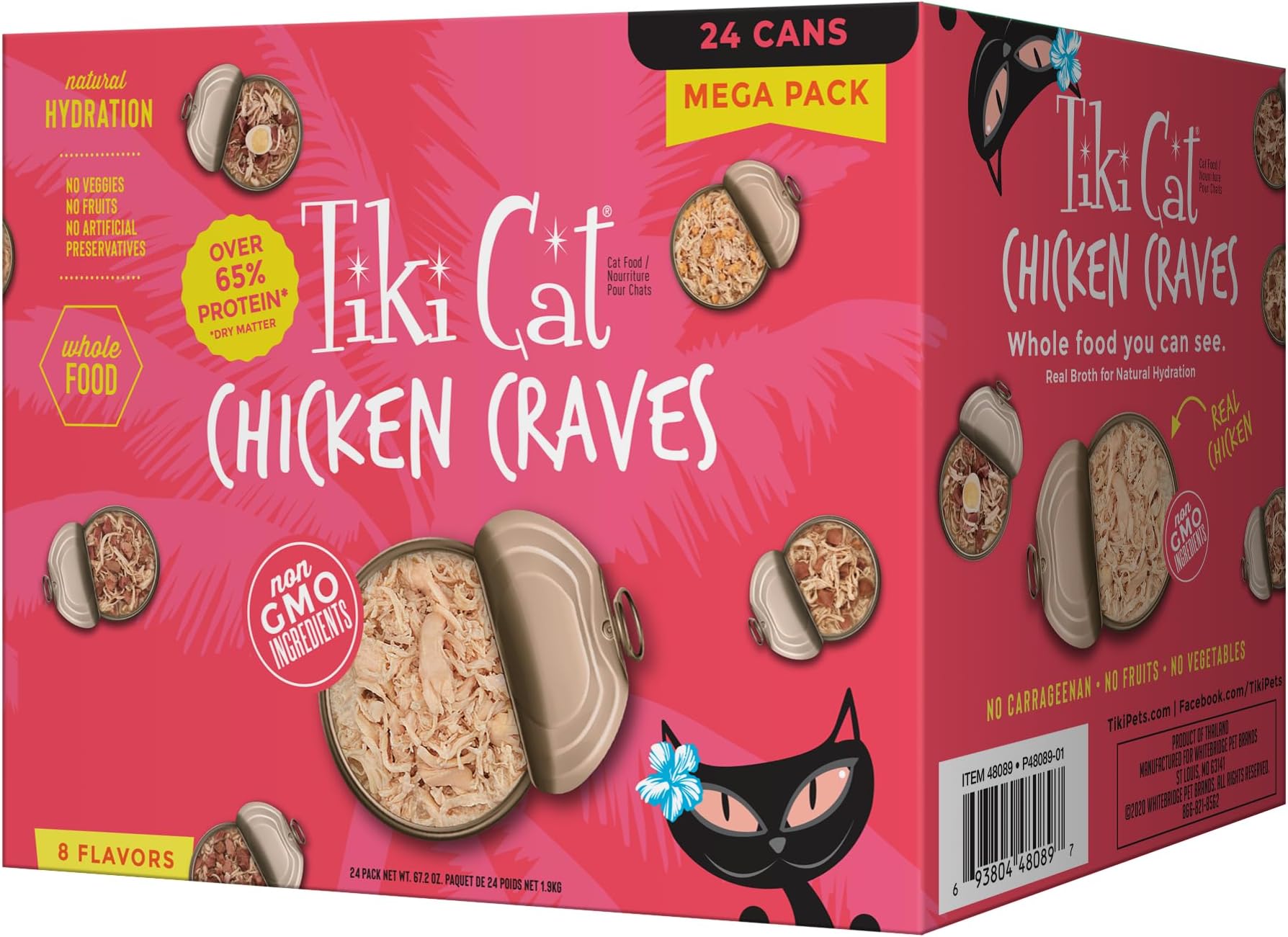 Tiki Cat Chicken Craves Variety Pack Wet Canned Cat Food, 2.8 Oz. Cans ...