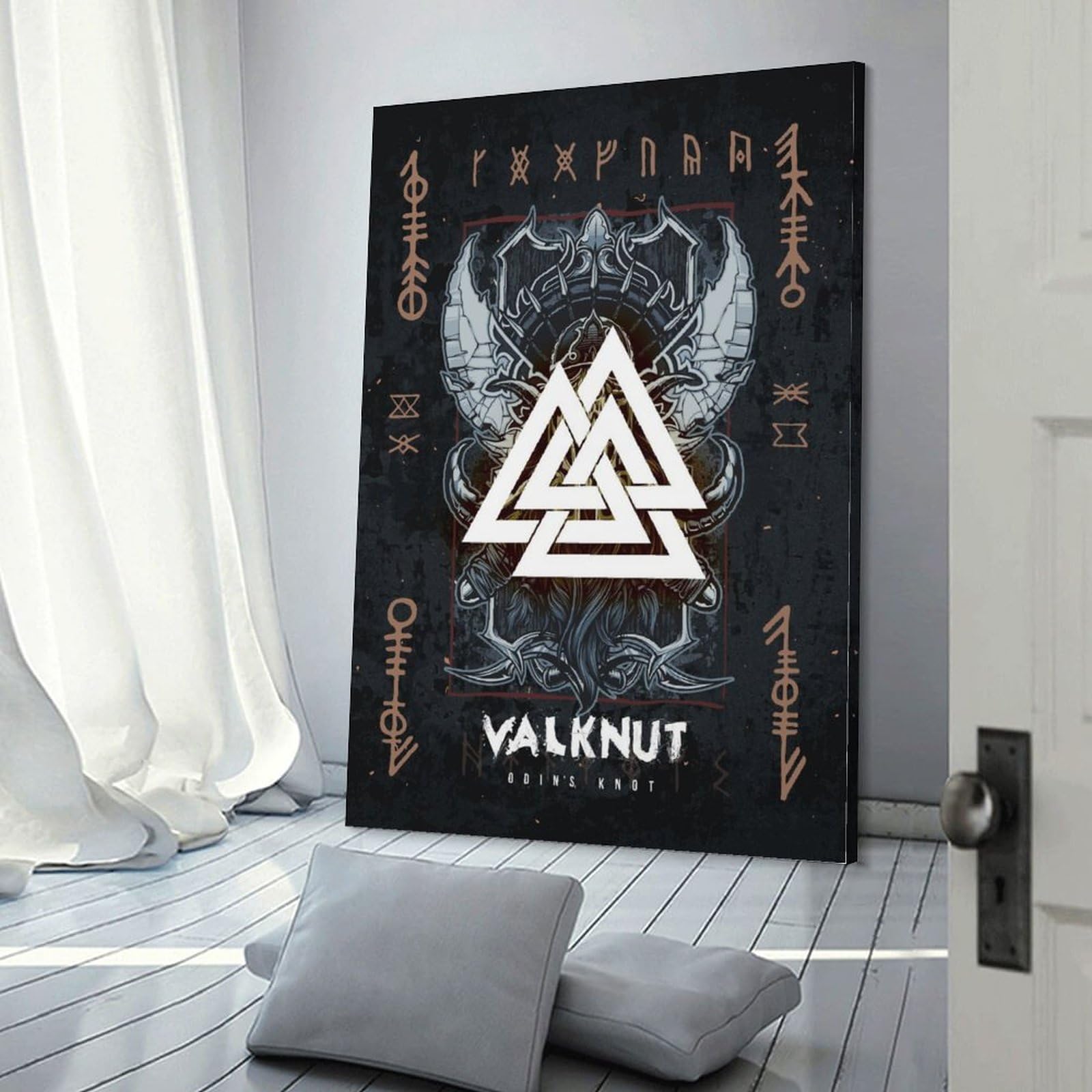 Valknut Wallpaper 1 By White And Red Valknut Iron On Embroidered Patch