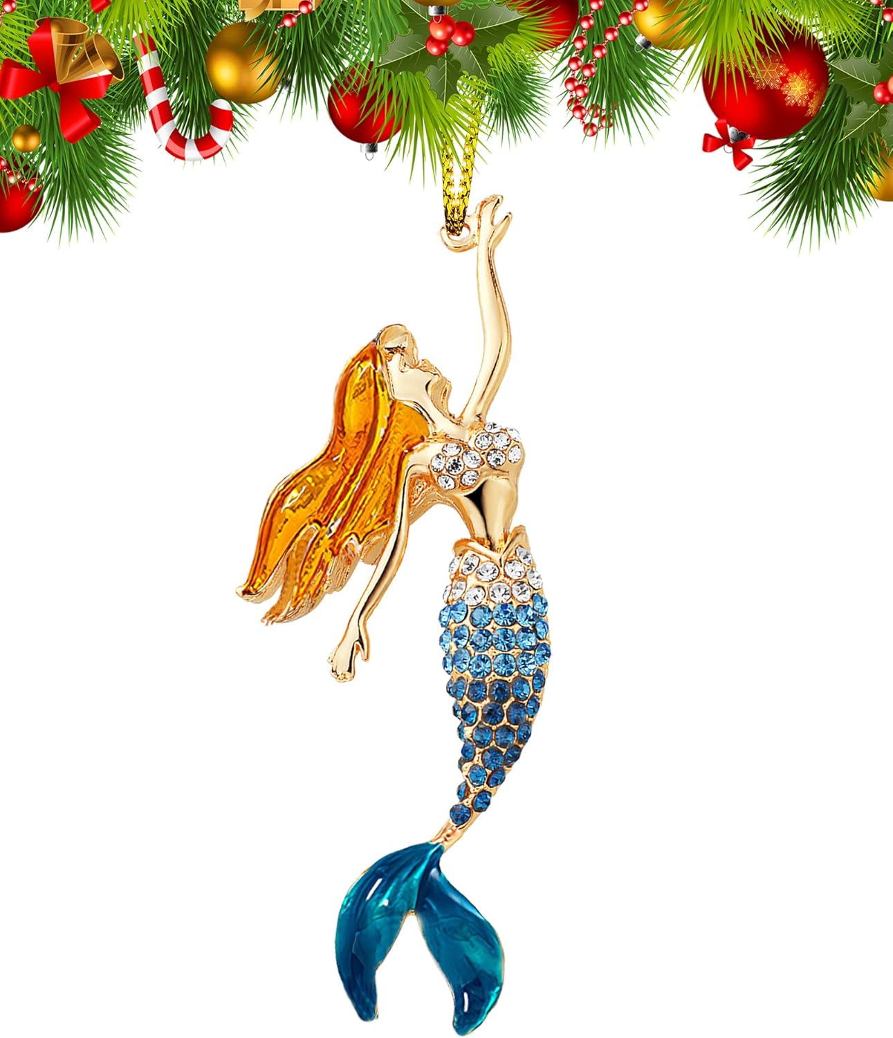 Amazon.com: Mermaid Ornaments for Christmas Tree Mermaid Gifts for ...