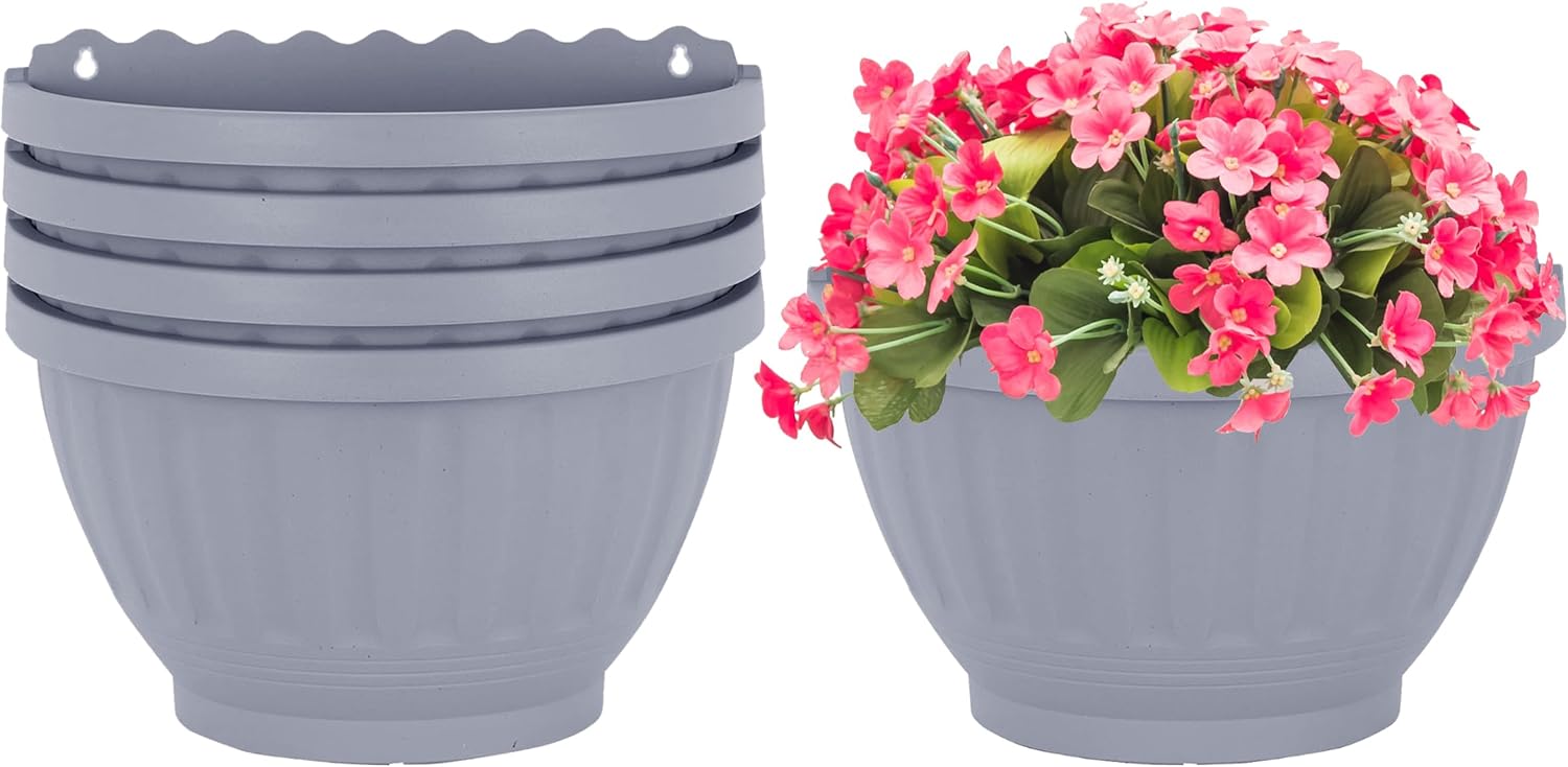 Eason Bros - 30cm 5 Pack Wall Hanging Planters Plastic Etruscan Style ...