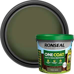 Ronseal One Coat Shed and Fence Protector Forest Green 5 litres (Covers ...