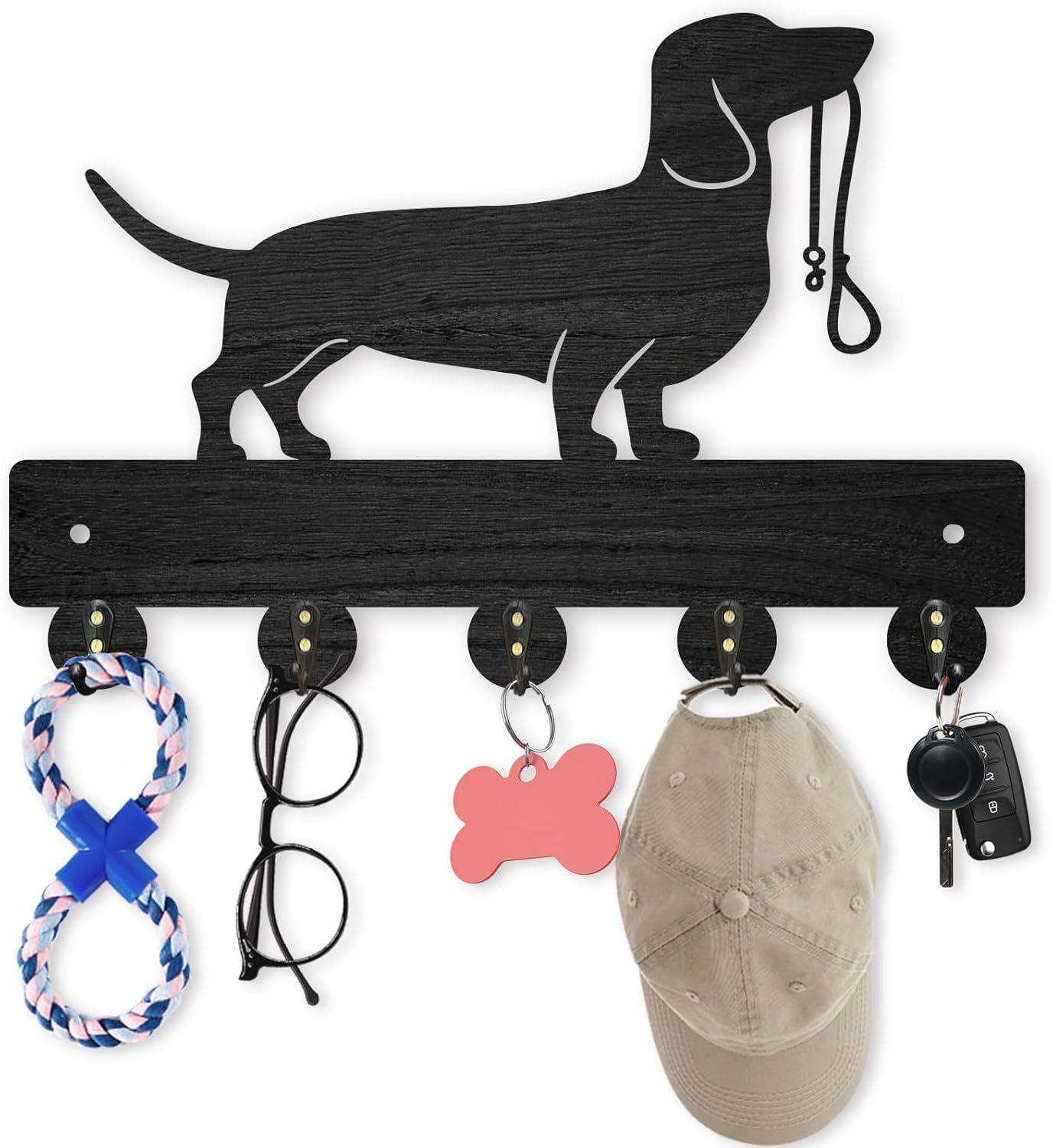 Amazon.com: MAYJOYDIY Wood Dog Wall Mounted Coat Rack 11.8×8inch Pet ...