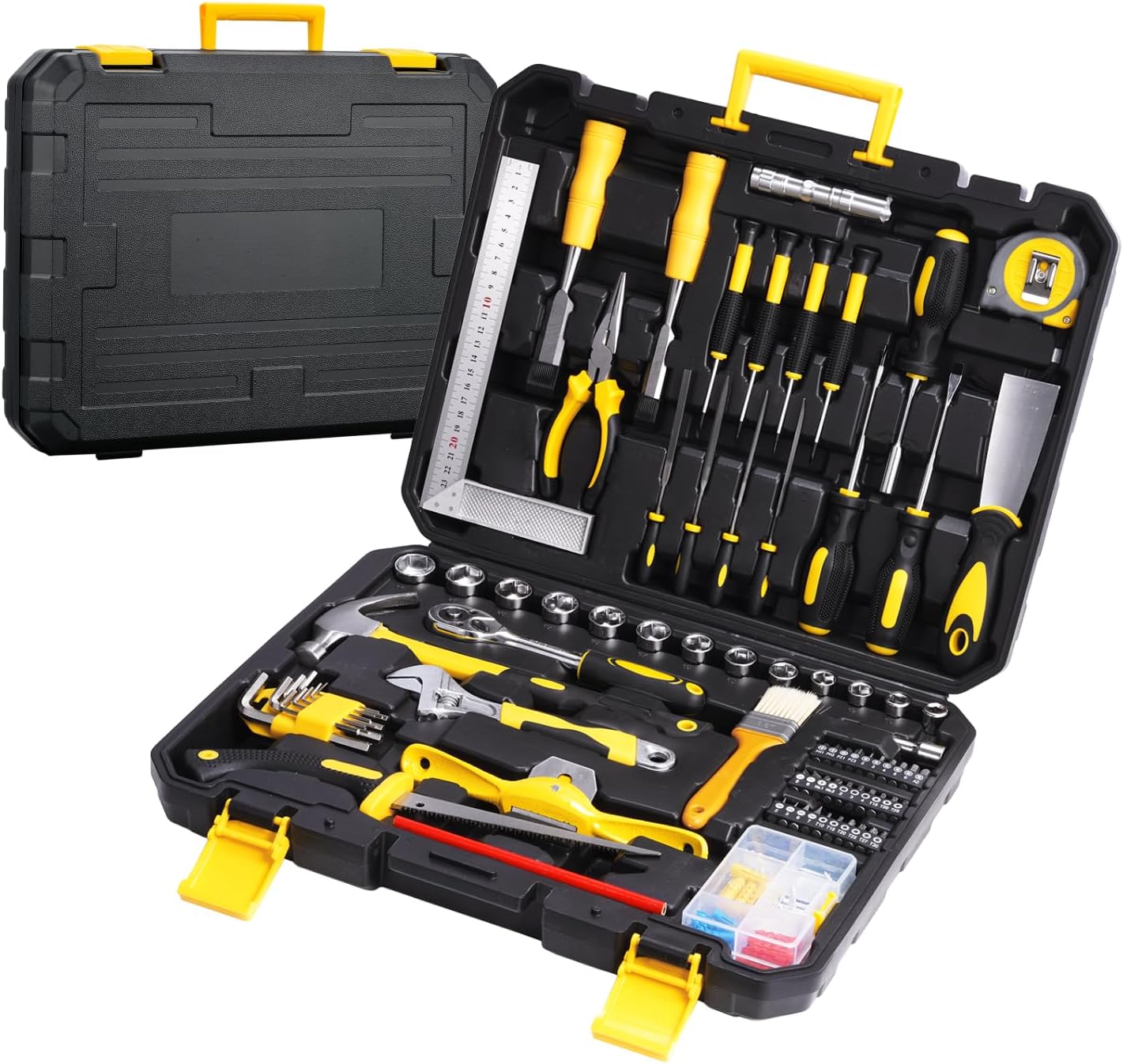 Home Tool Kit Complete Tool Set - 138 Piece DIY Hand Toolbox Sets for ...