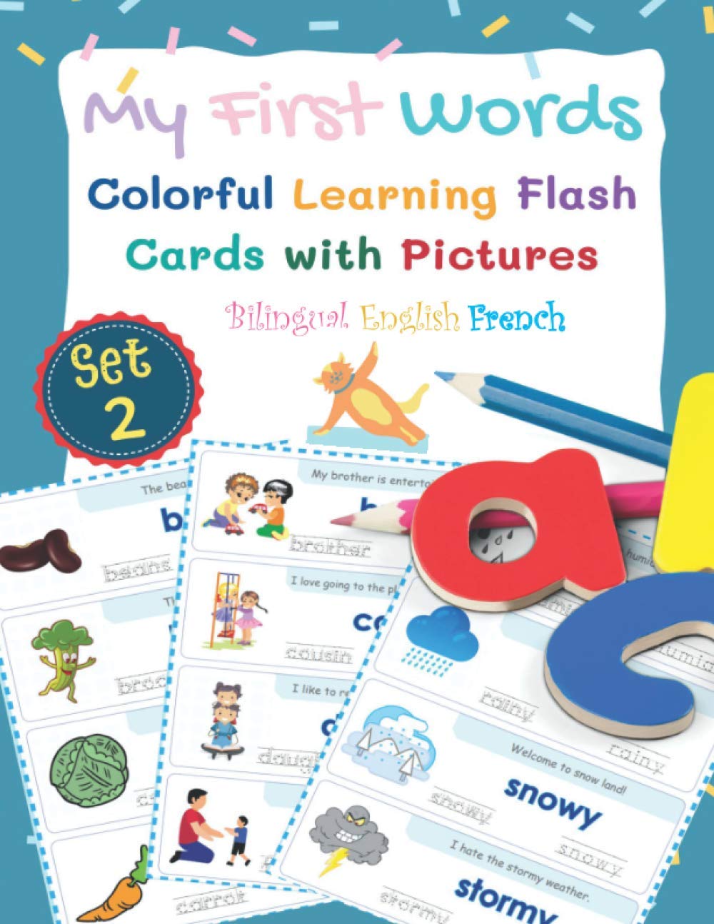Buy My First Words Colorful Learning Flash Cards with Pictures ...
