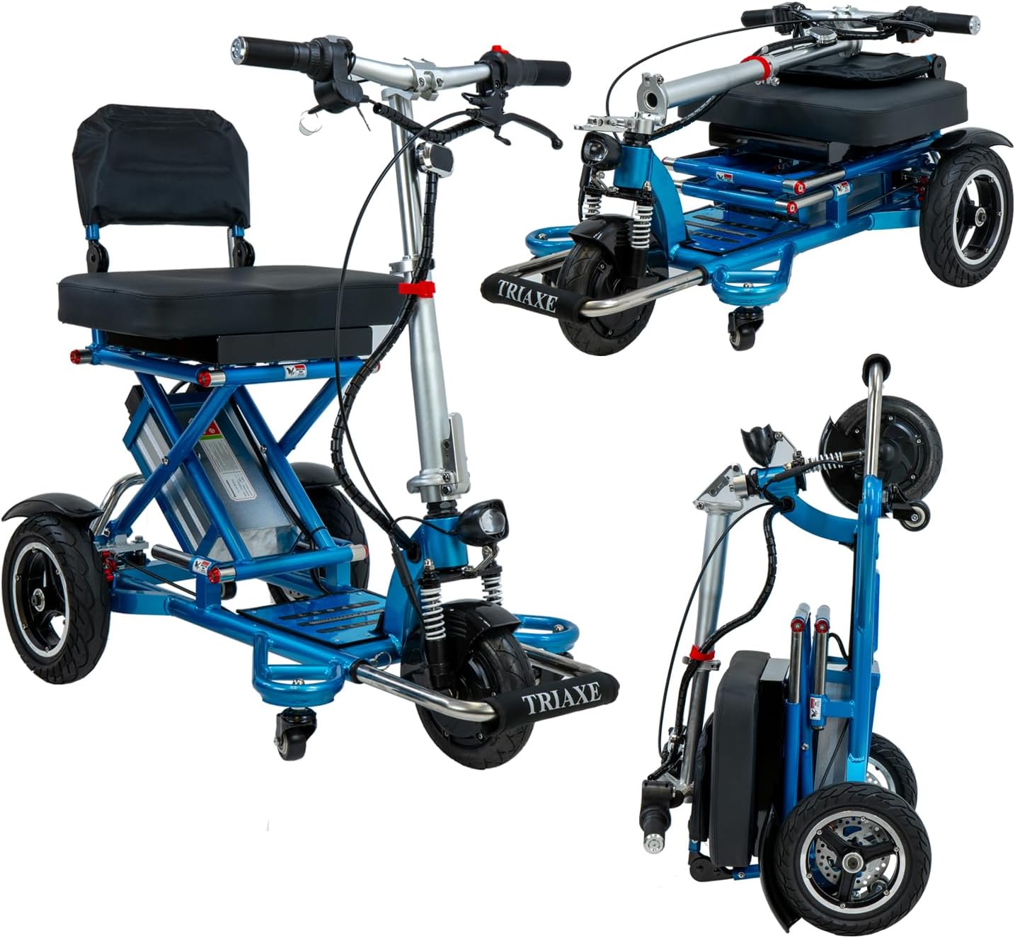 Amazon.com: Triaxe Sport Folding Travel Scooter - Lightweight 3 Wheel ...