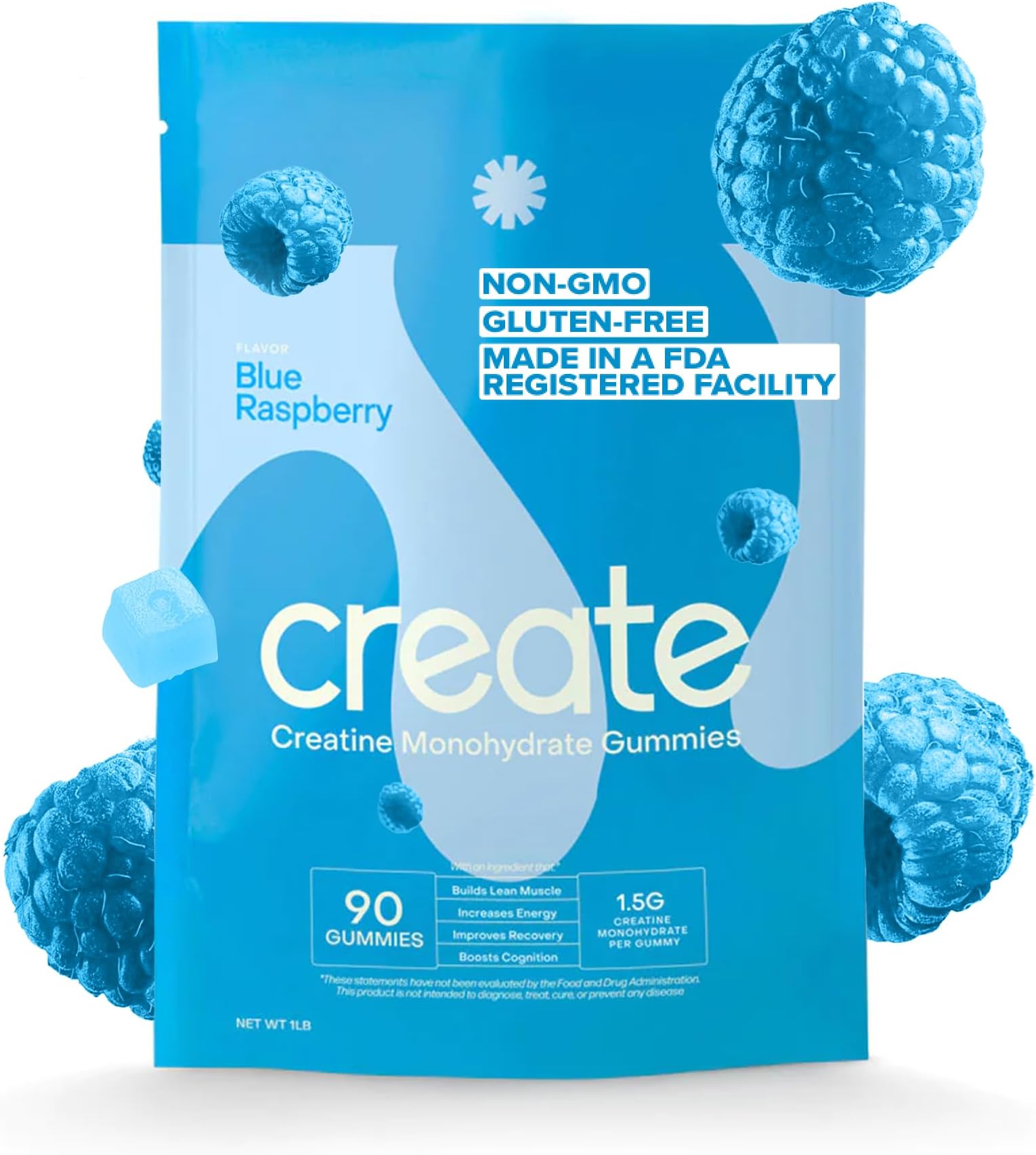 Amazon.com: Create Creatine Monohydrate Gummies for Men & Women, Boost ...