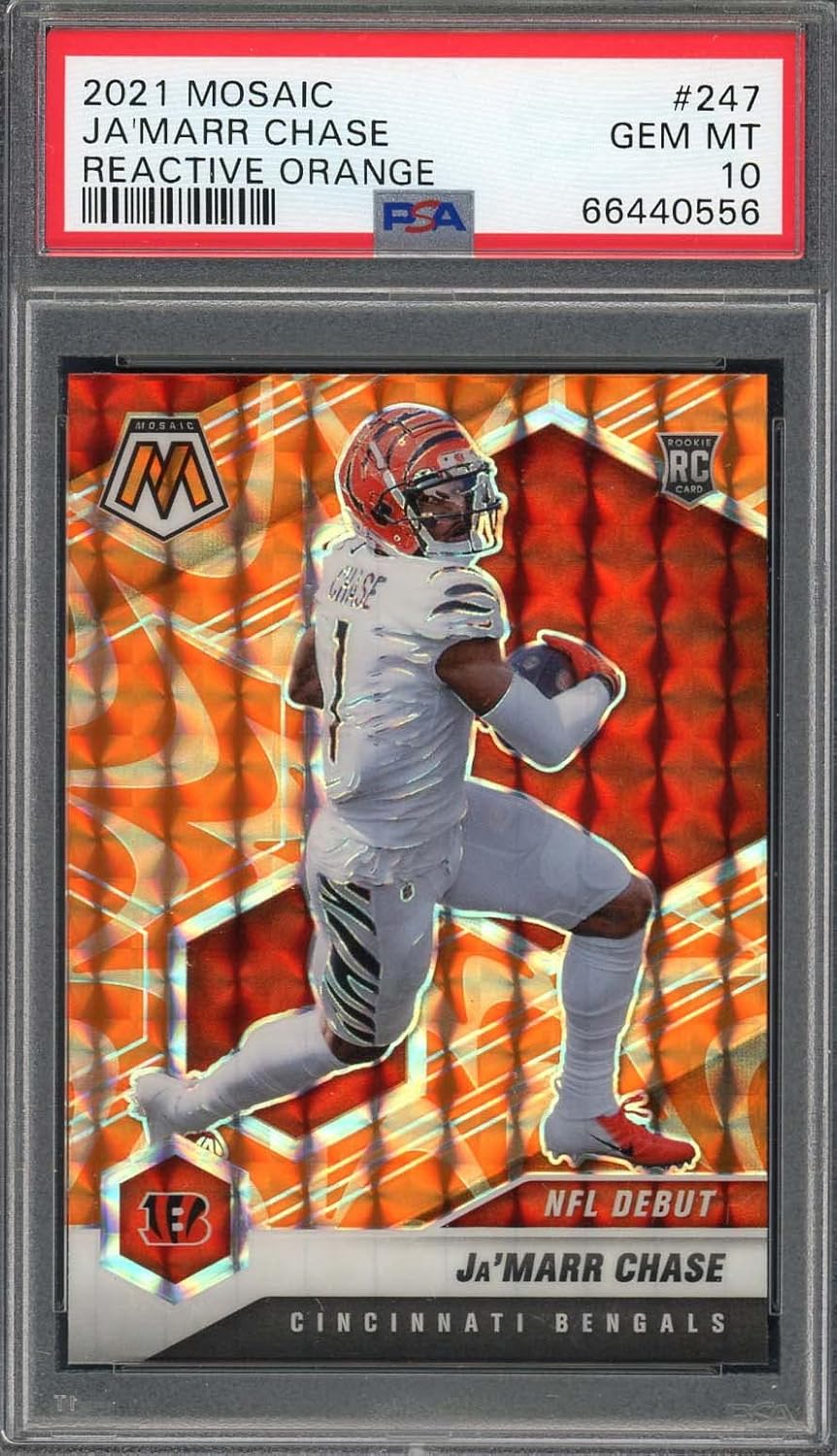 Amazon.com: Ja'Marr Chase 2021 Panini Mosaic Reactive Orange Rookie ...