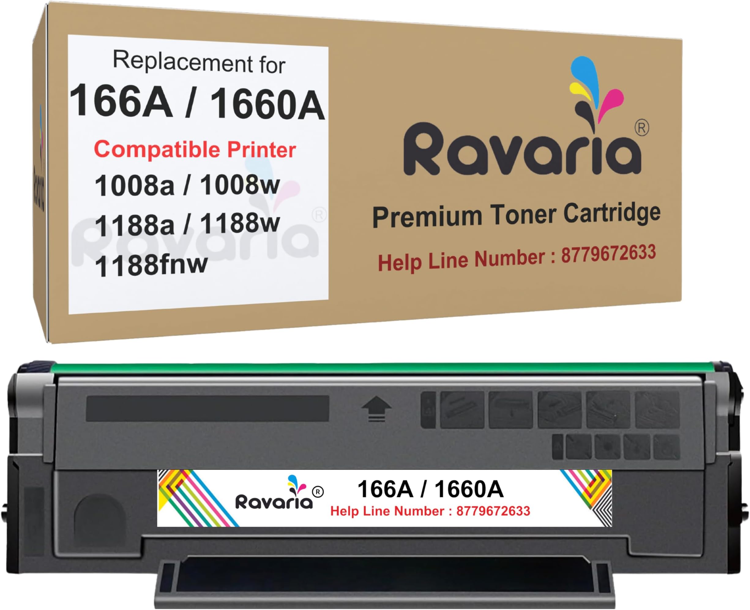 Ravaria W1660A Compatible Toner Cartridge Replacement for HP 166A - for ...