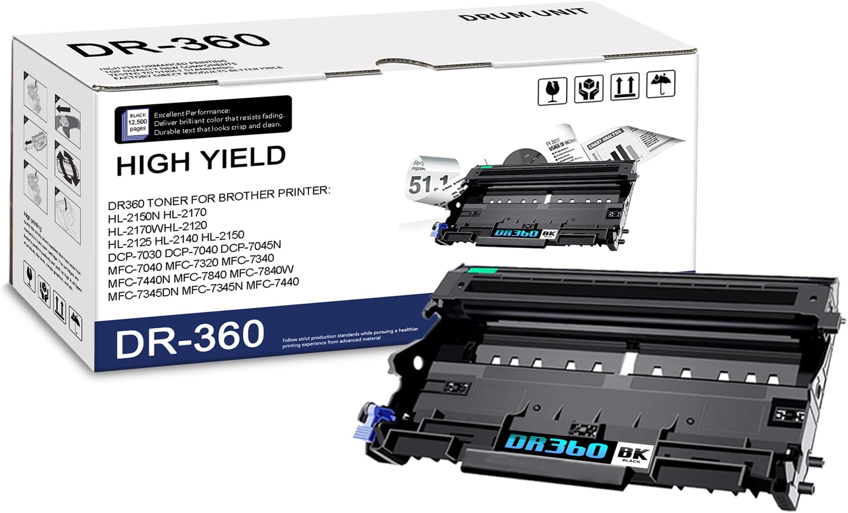 Amazon.com: E-Z Ink Compatible Drum Unit Replacement for Brother DR360 ...