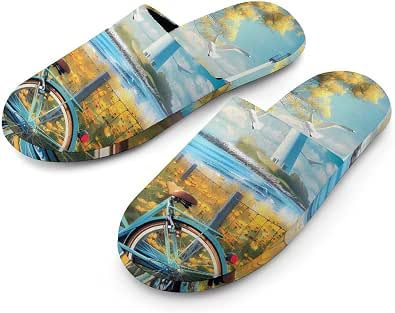 Amazon.com: Coastal Lighthouse And Seagull Seaside Bikes Men's Cotton ...