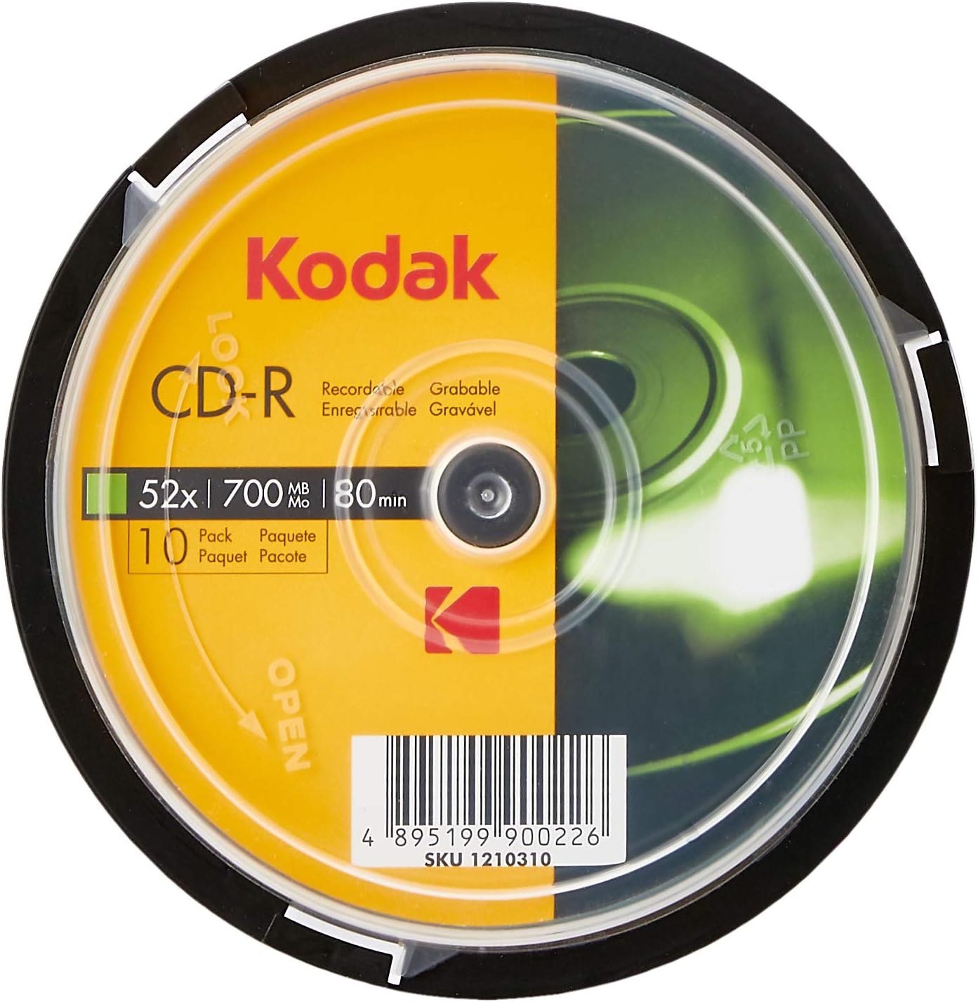 Kodak CD-R Kodak CD-R 700MB 52x Spindle 10 Pack, (580176) : Amazon.com ...
