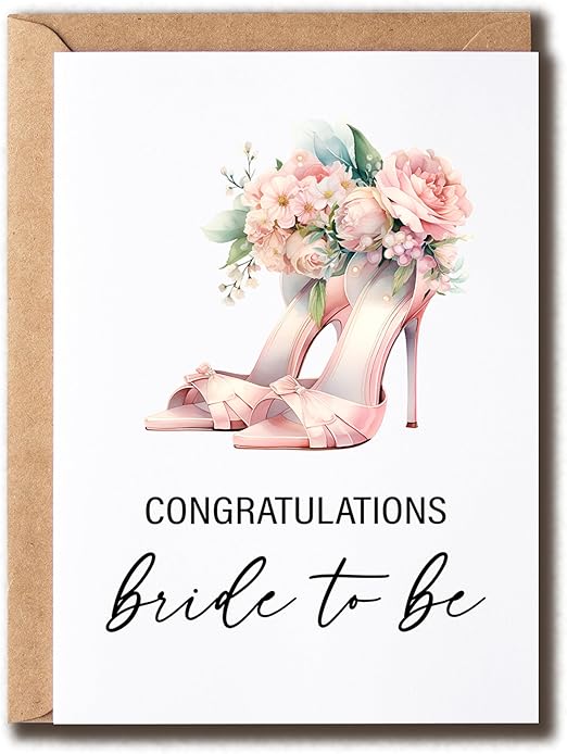 Amazon.com : SMHGifts Congratulations Bride To Be Card - Bridal Shower ...