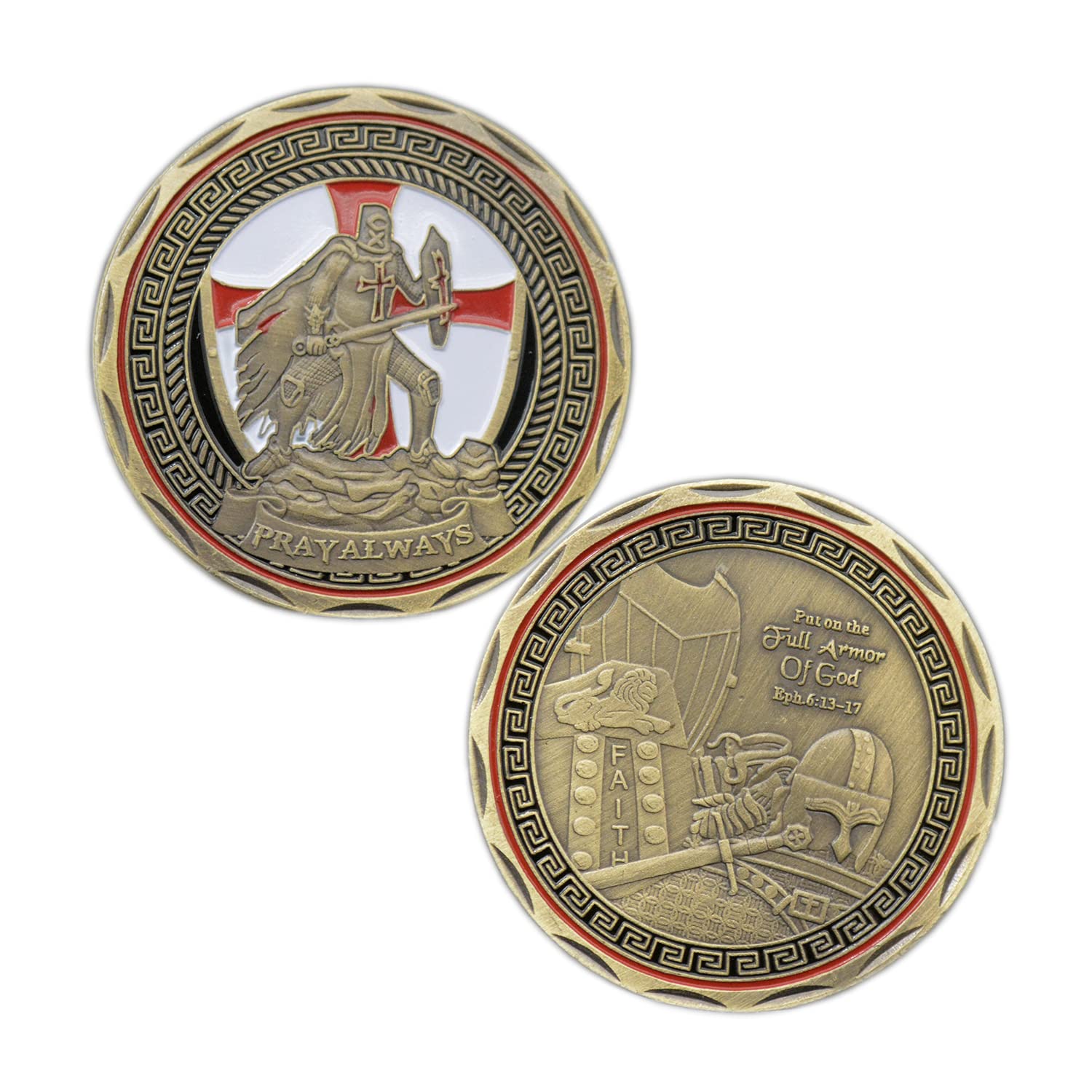 Woerdawoerda Put On The Full Armor Of God Challenge Coin | Desertcart Japan