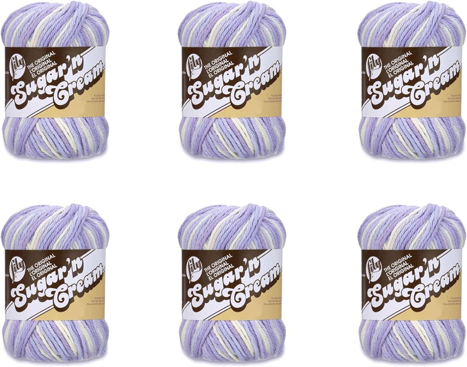 Amazon.com: Lily Sugar'N Cream Spring Swirl Yarn - 6 Pack of 57g/2oz ...