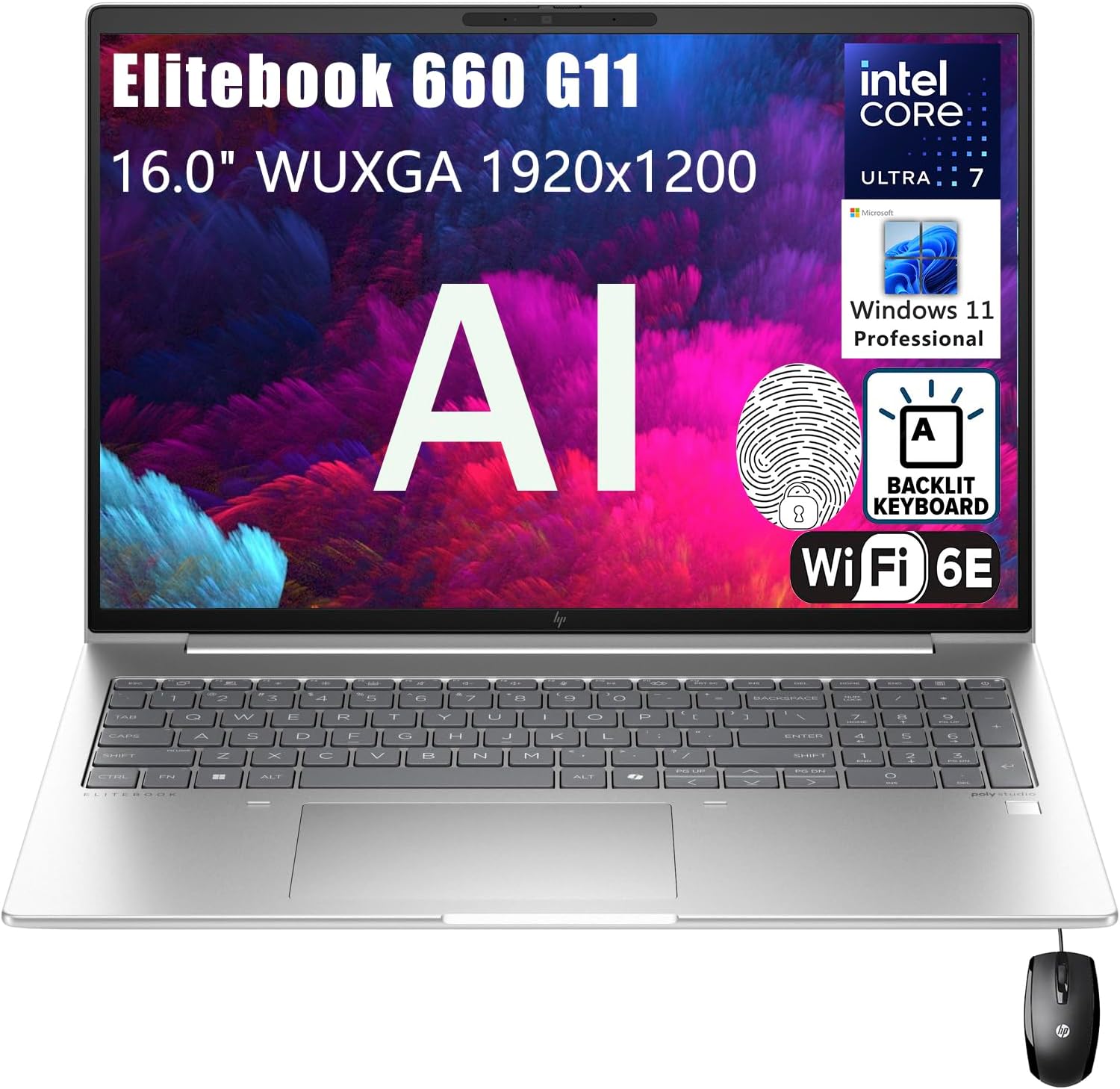 Amazon.com: HP Elitebook 660 G11 16" FHD+ Business AI Laptop Computer, Intel Ultra 7 155U (Beat ...