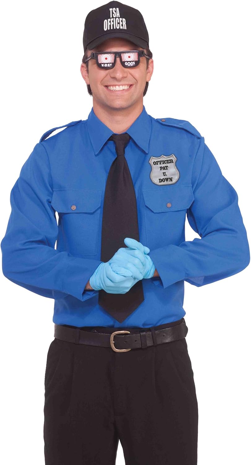 Amazon.com: Forum Tsa Officer Costume Uniform, Blue, One Size ...