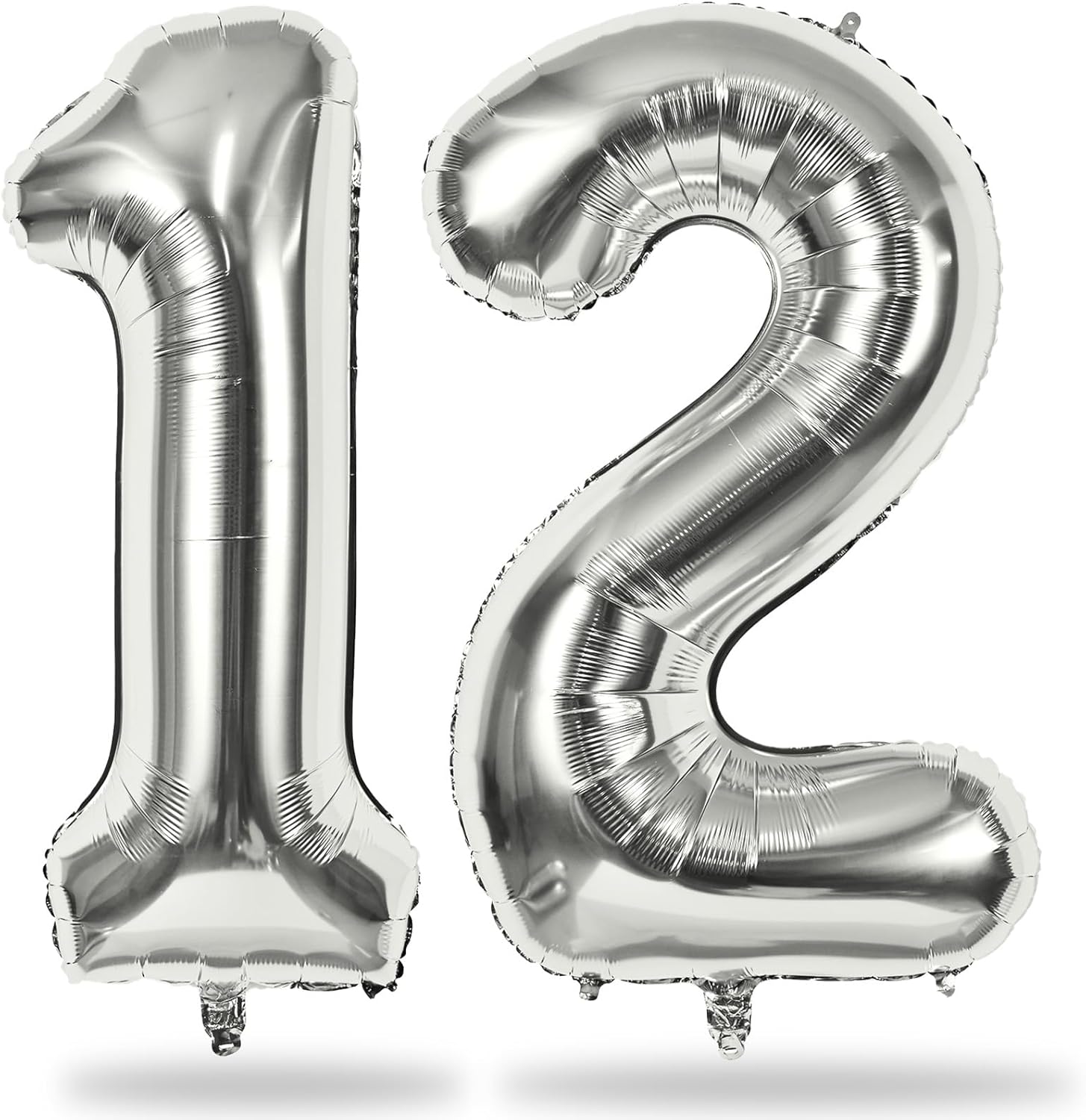 Amazon.com: Silver 12th Birthday Balloons for Boys, 40 Inch Mylar Self ...