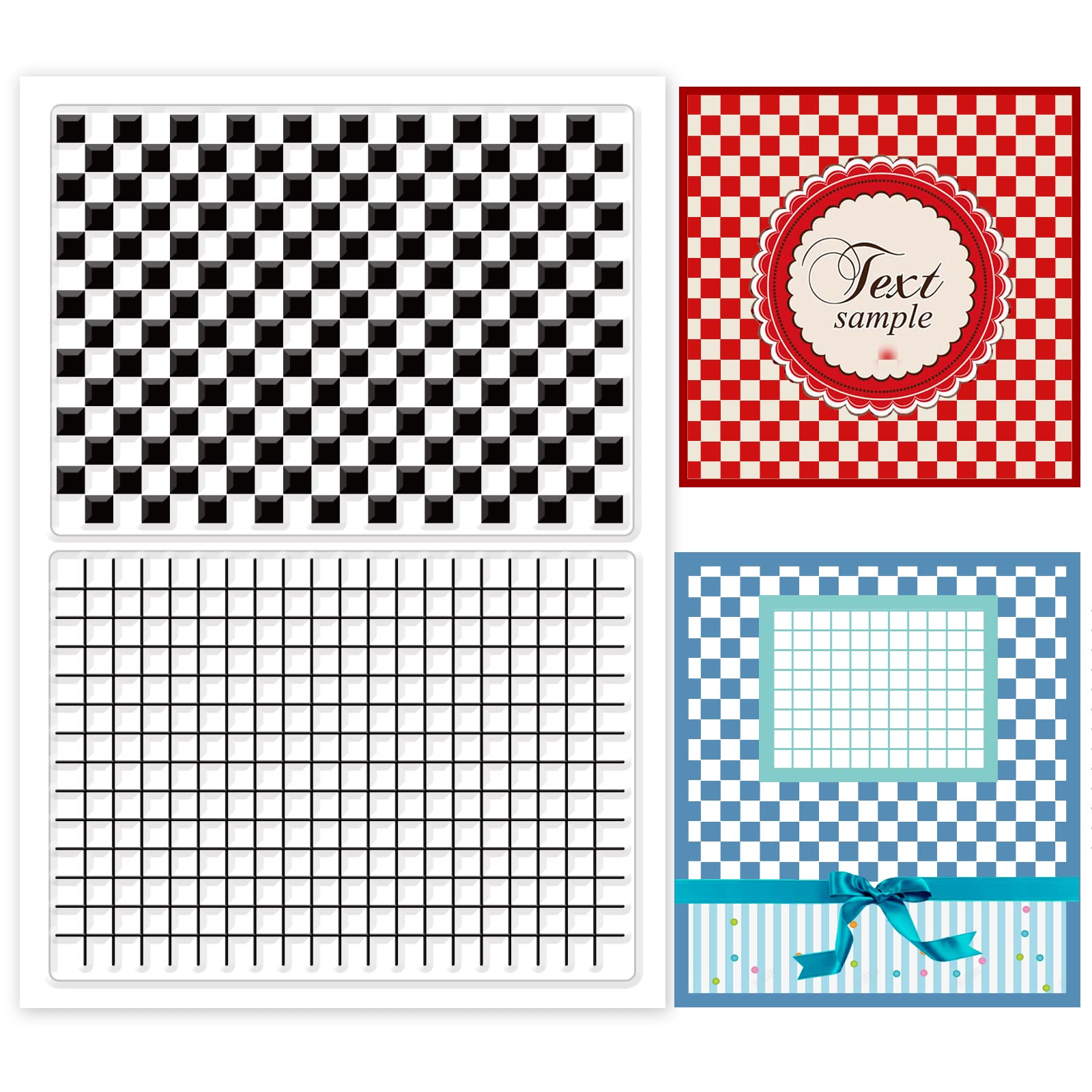 Amazon.com: PH PandaHall Tartan Clear Stamps Transparent Craft Stamps ...
