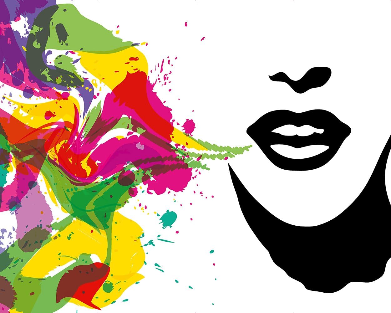 Ideal Decor Komar DM908 Talking Colors 4-Panel Wall Mural - Talking ...